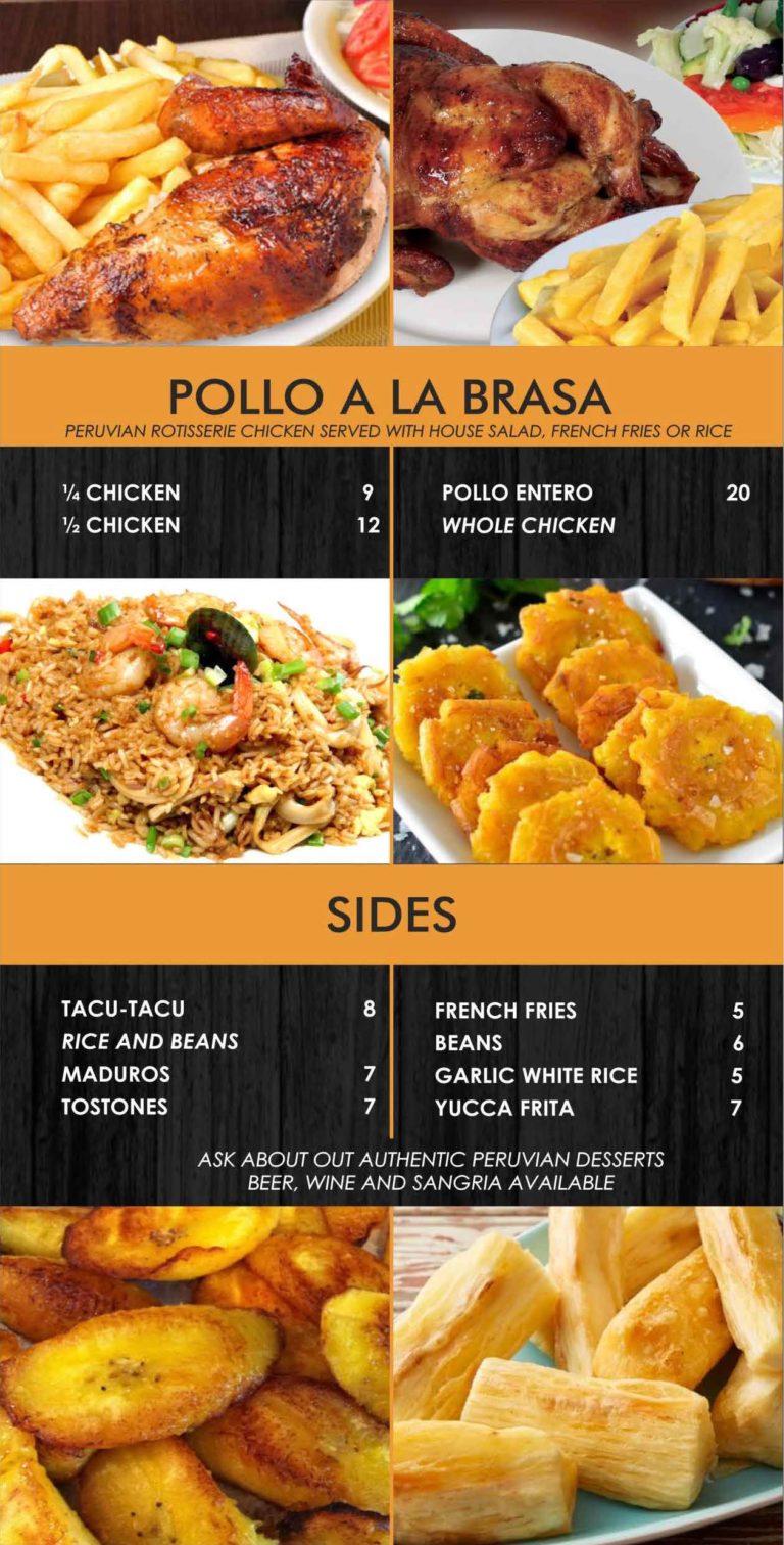 Inca’s Main Menu | Inca's Grill Peruvian Kitchen